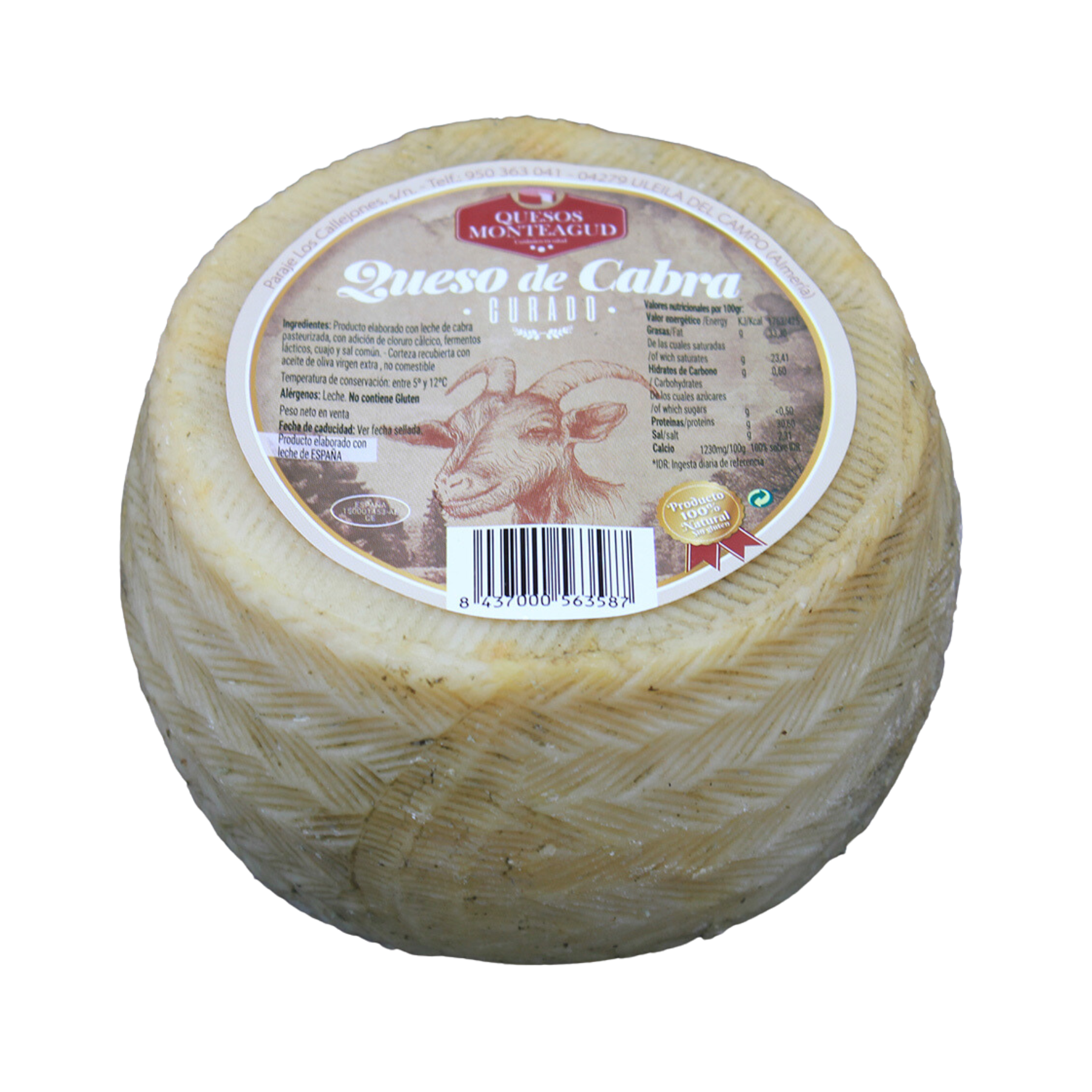 QUESO CURADO DE CABRA 1KG | Sabores Almería