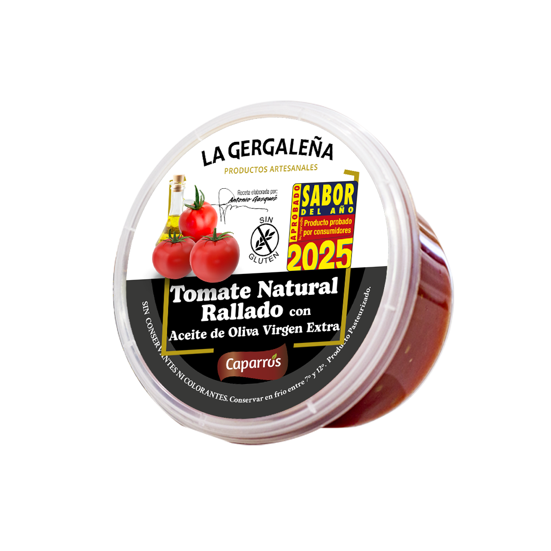 TOMATE NATURAL RALLADO CON ACEITE DE OLIVA VIRGEN EXTRA | Sabores Almería